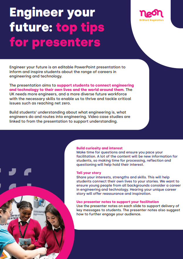 Engineer your future - top tips for presenters